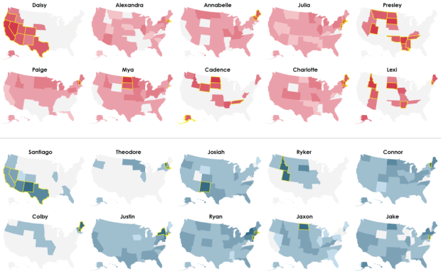 The Most Regional Names in US History – FlowingData