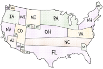 Cartogram of where presidential candidates campaign – FlowingData