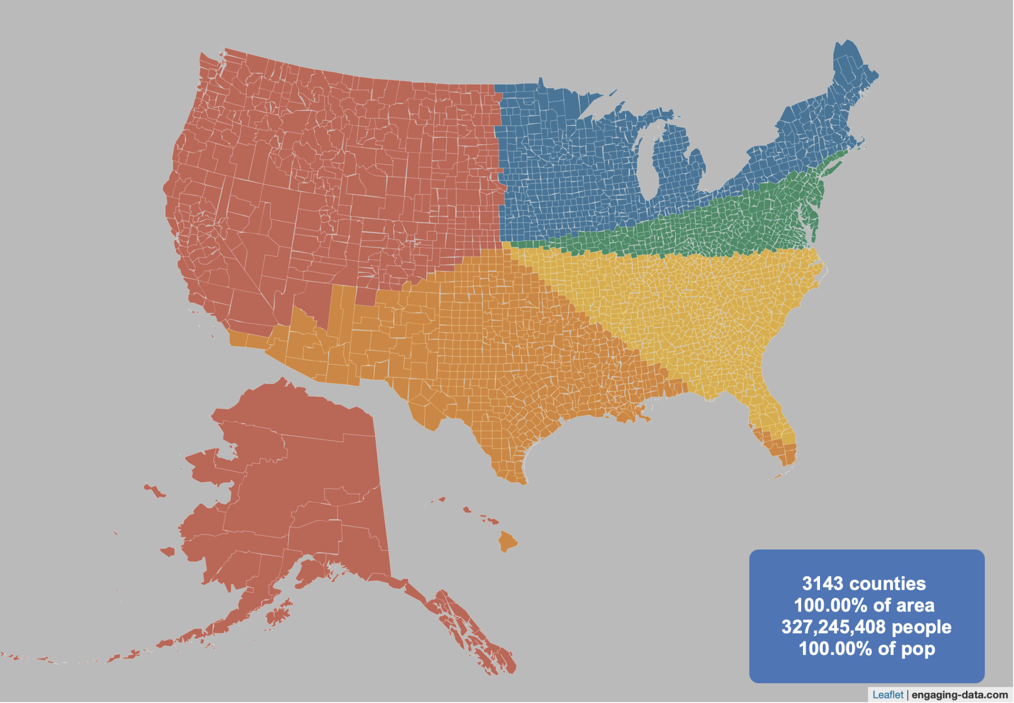 Splitting The US Population Evenly With Arbitrary Shapes FlowingData