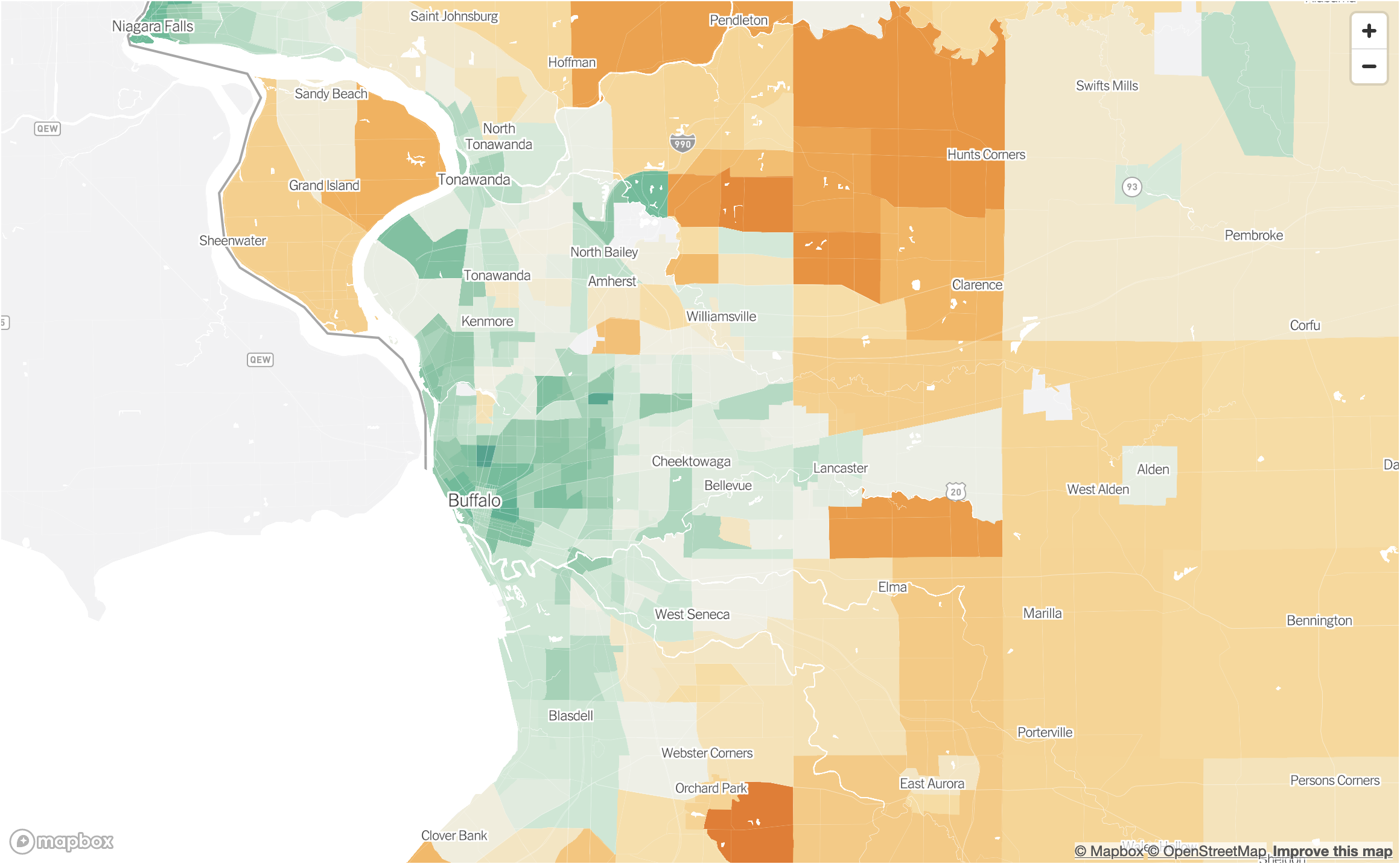 Carbon footprint in the city versus the suburbs – FlowingData