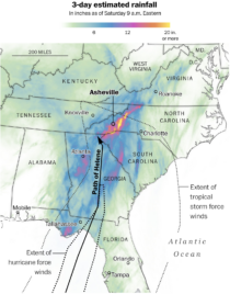 Rainfall in the path of Hurricane Helene – FlowingData